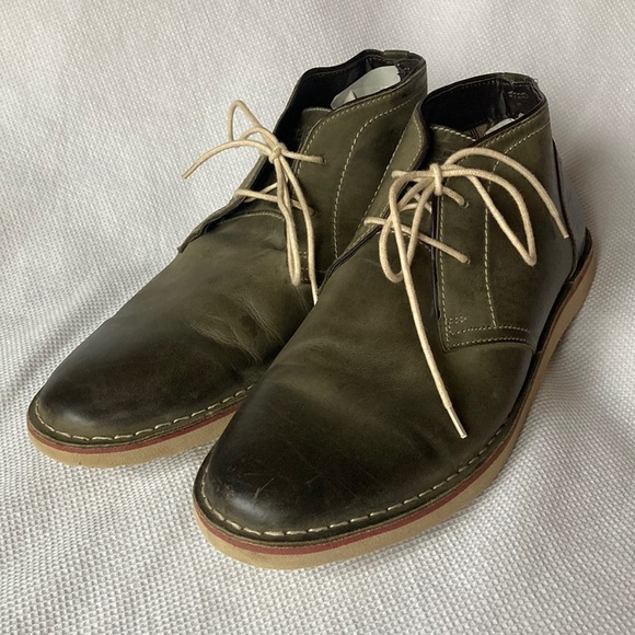 Crevo | Shoes | Crevo Footwear Morraco Chukka Boots Olive Green Lace Up ...